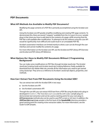 Pdf developer faq | PDF