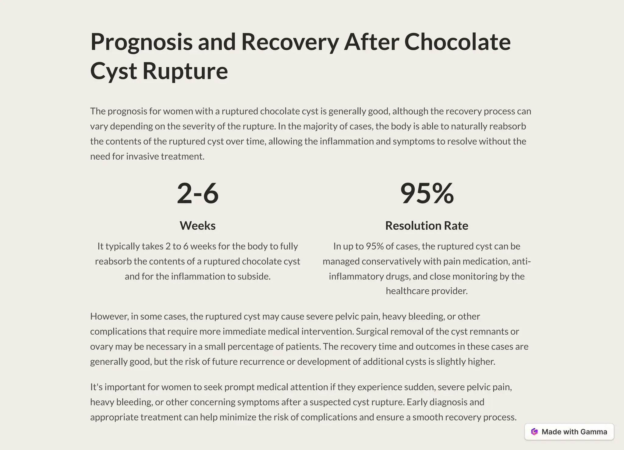 Ruptured chocolate cyst presentation ppt | PDF