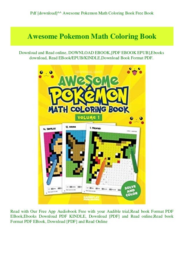 Pdf download Awesome Pokemon Math Coloring Book Free Book pdf-download-awesome-pokemon-math-coloring-book-free-book