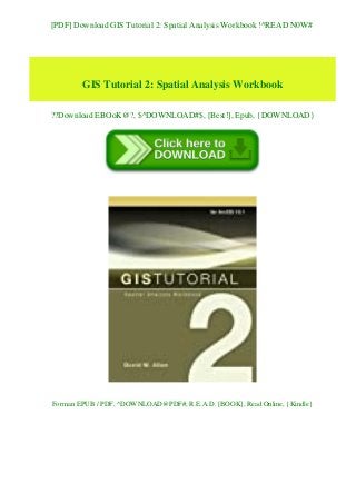 PDF Télécharger Didacticiel Spatial Analyst Gratuit PDF | PDFprof.com