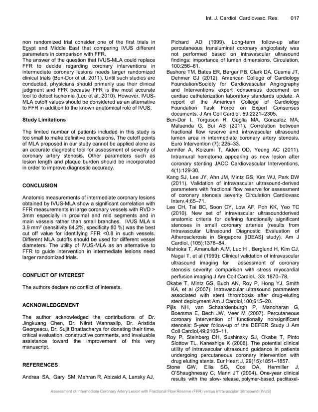 Assessment of Intermediate Coronary Artery Lesion with Fractional Flow ...