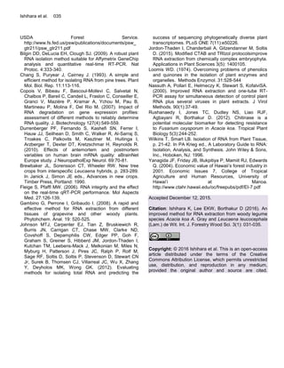 An improved method for RNA extraction from woody legume species Acacia ...