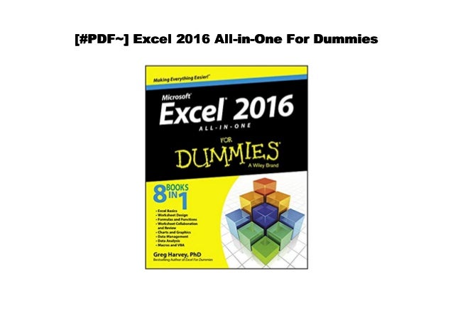 Pdf Excel 2016 All In One For Dummies