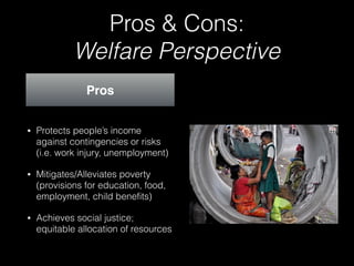 Social Protection: Pros and Cons | PPT