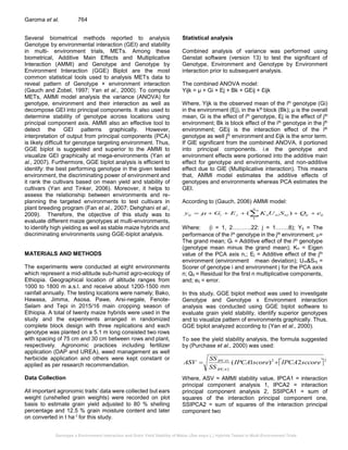 Genotype x Environment Interaction and Grain Yield Stability of Maize (Zea mays L.) Hybrids ...
