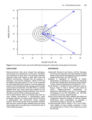Genotype x Environment Interaction and Grain Yield Stability of Maize ...