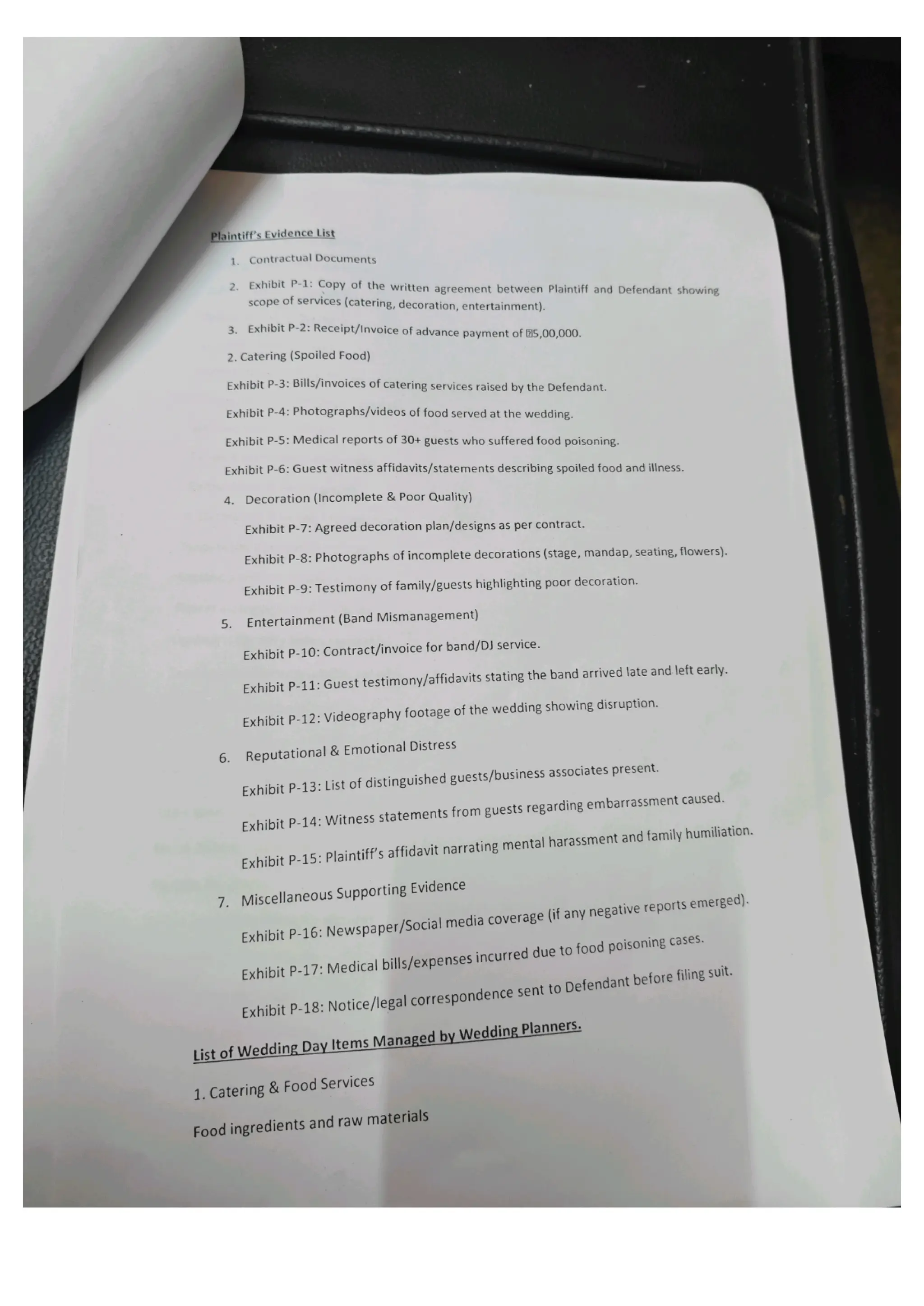 Written statement format and documents and | PDF