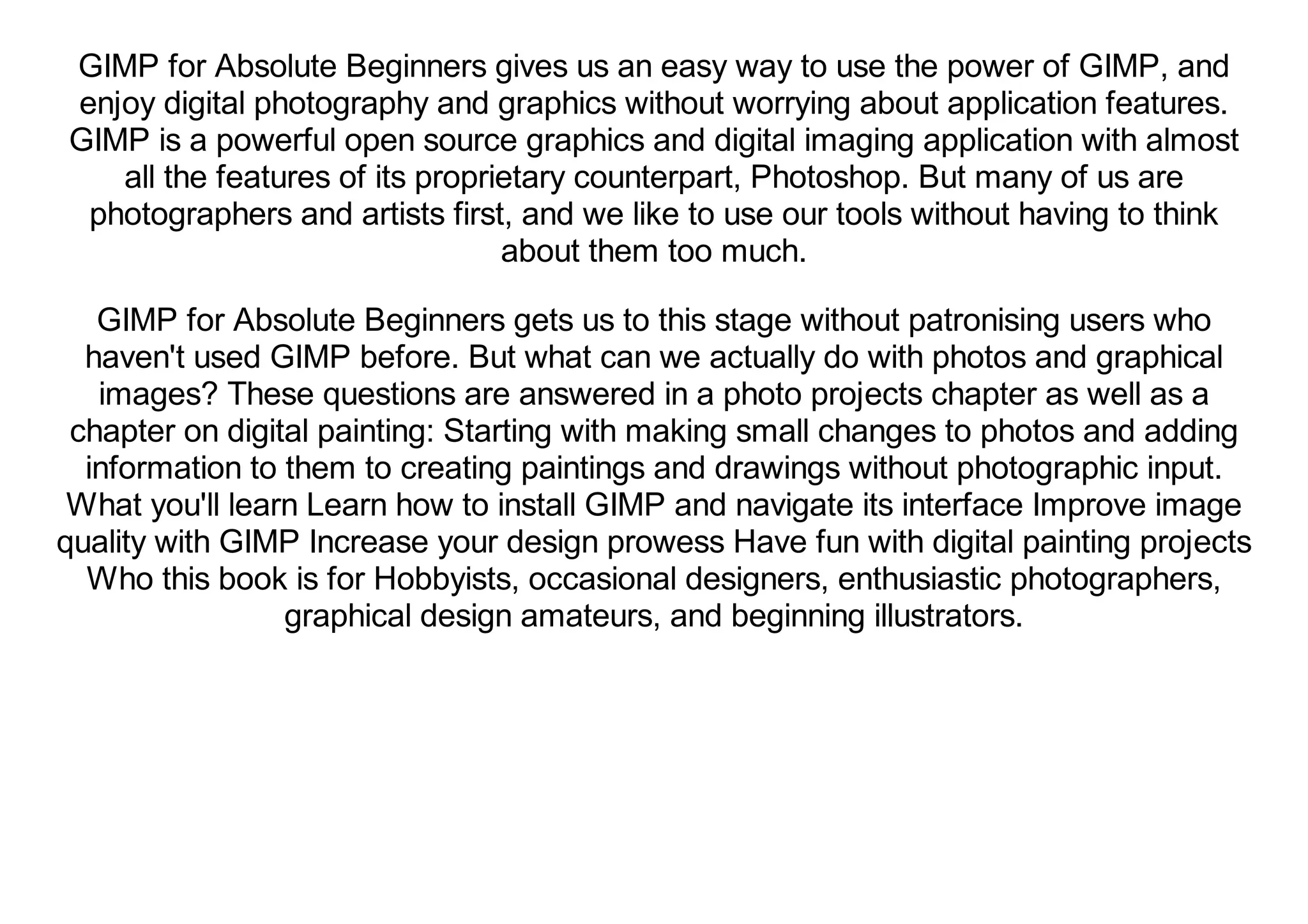 [PDF] GIMP for Absolute Beginners | PDF