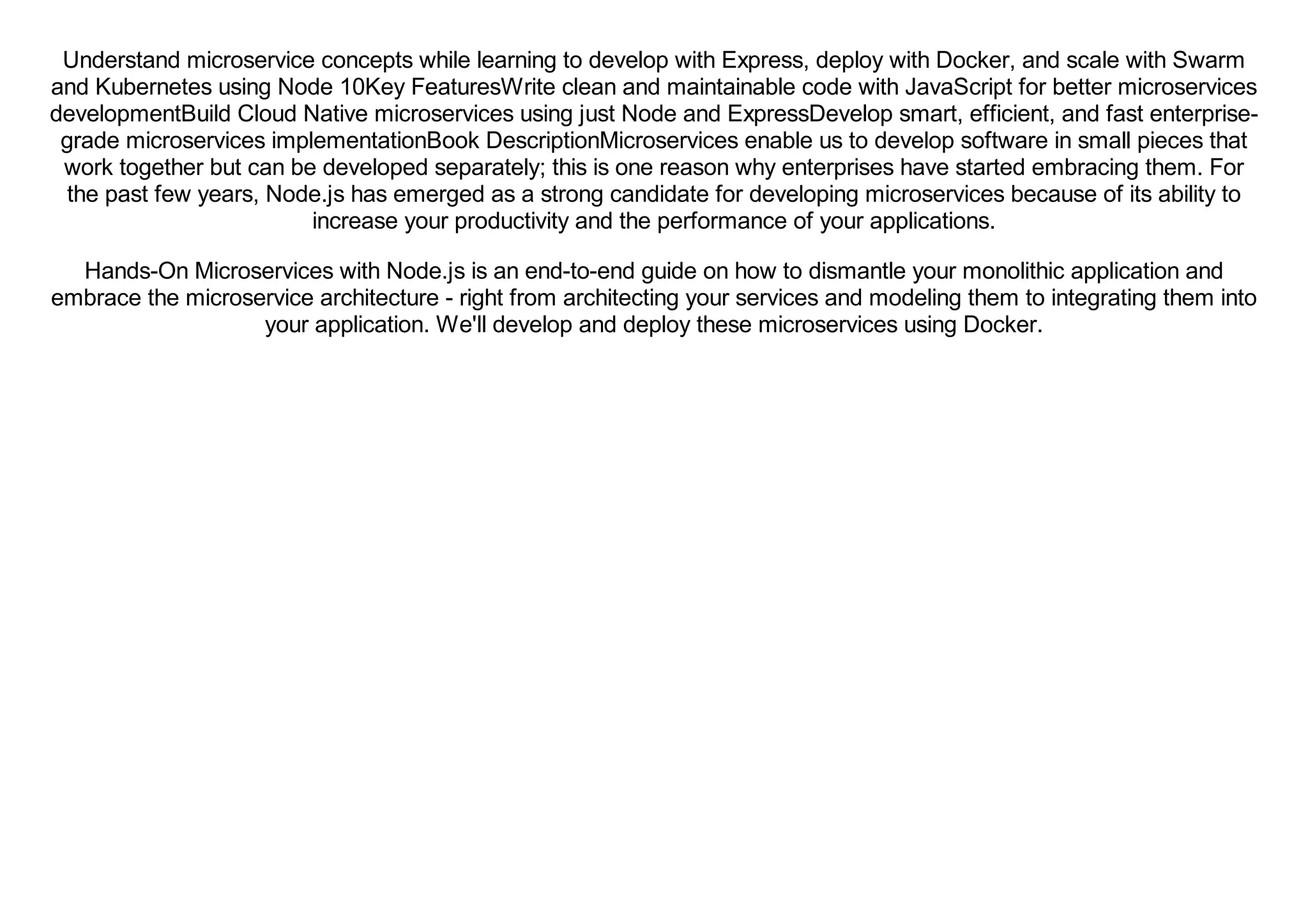 [PDF] Hands-On Microservices with Node.js: Build, test, and deploy ...