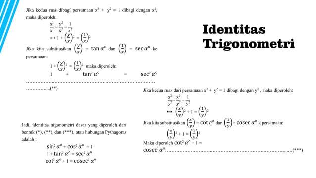 Identitas Trigonometri | PDF