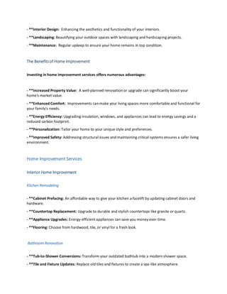 Home Improvement service | PDF