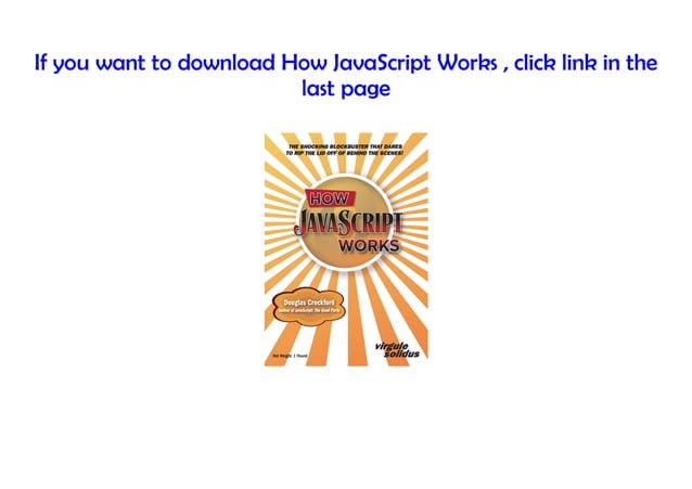 [Doc] How JavaScript Works | PPT