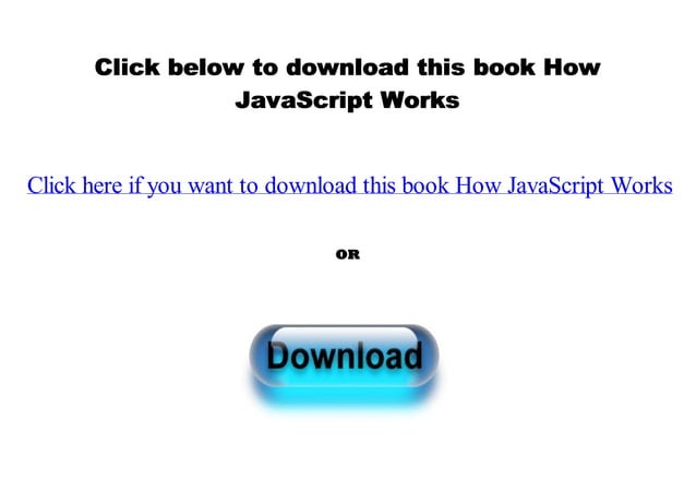 [Doc] How JavaScript Works | PPT