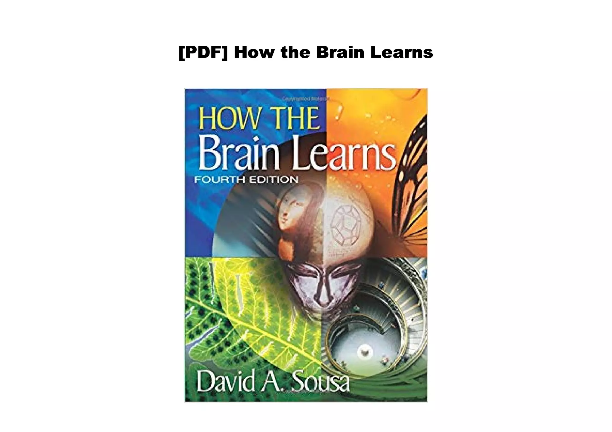 [#PDF~] How the Brain Learns | PDF