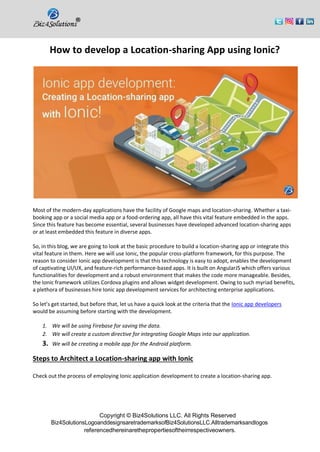 Create Location Sharing apps using the Ionic framework | PDF