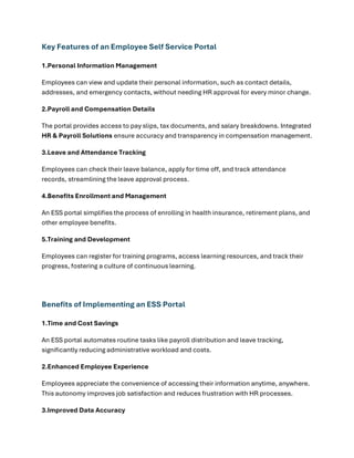 Enhance Productivity with an ESS Portal. | PDF
