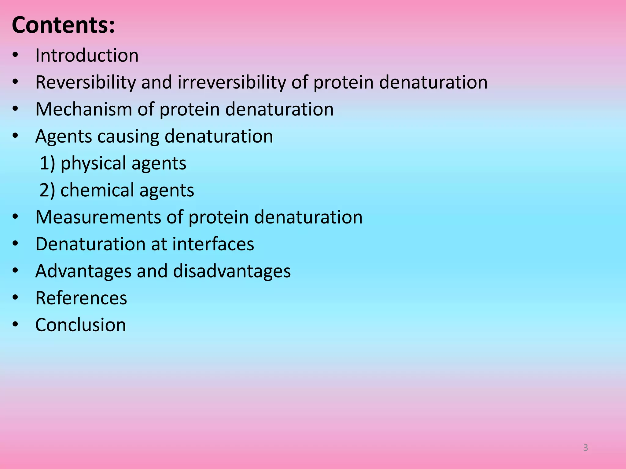 PROTEIN DENATURATION | PPTX