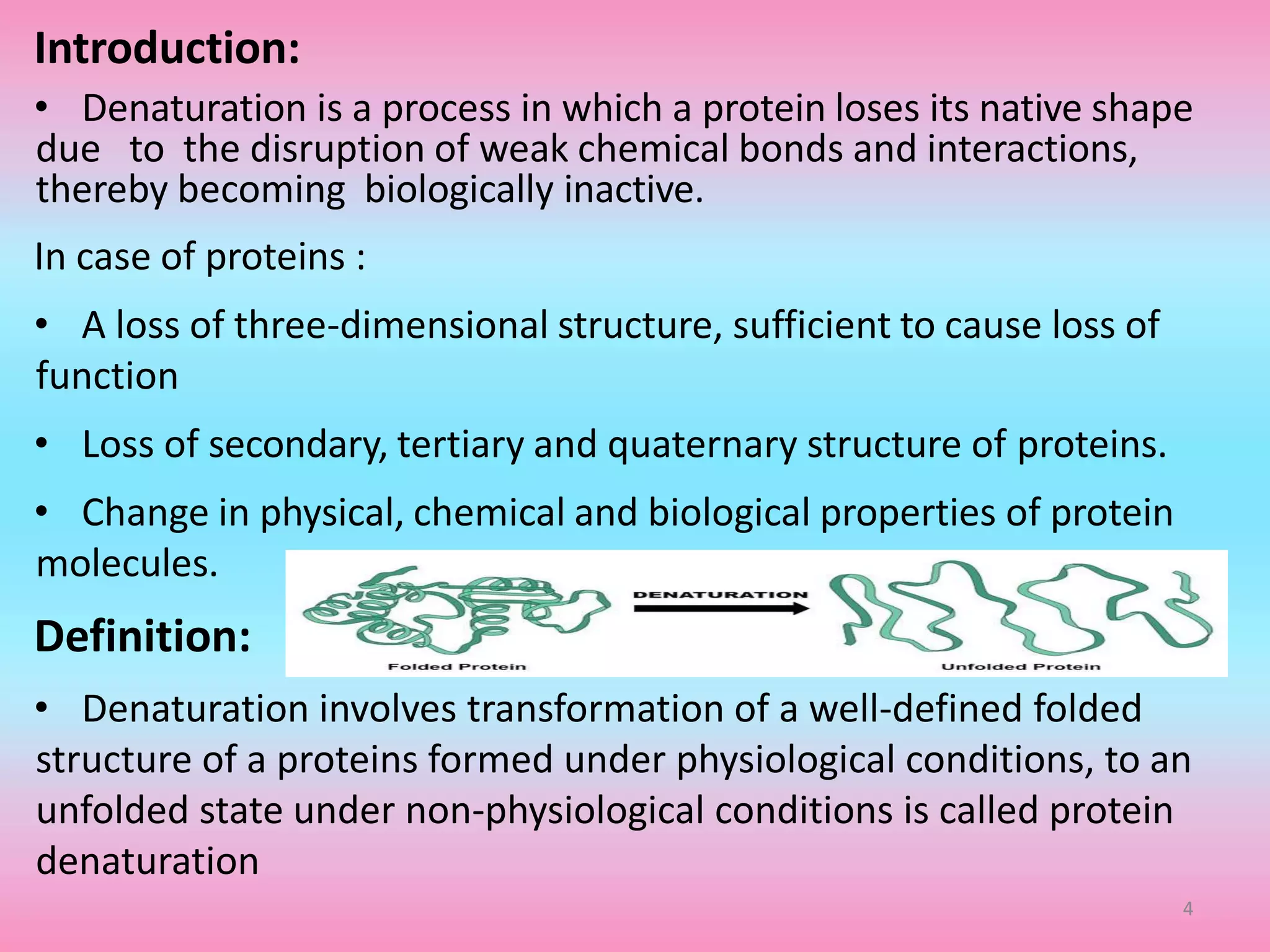 PROTEIN DENATURATION | PPTX