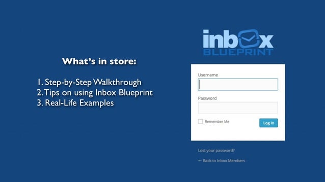 Inbox Blueprint Member's Area Walkthrough and Review | PPT