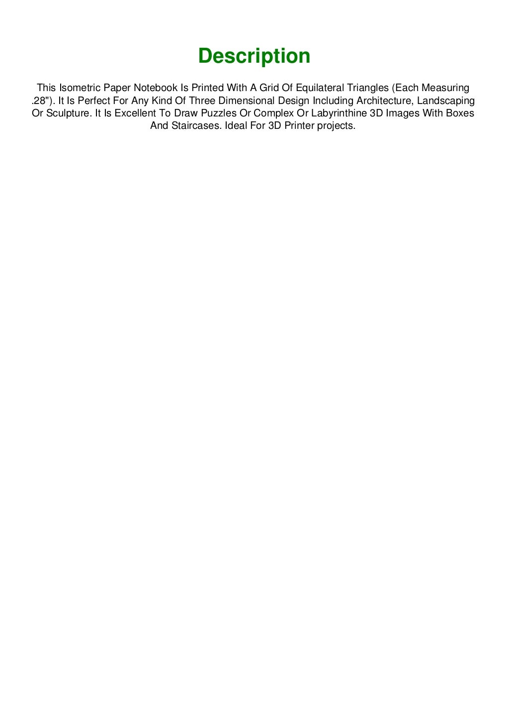 PDF) Isometric Notebook Isometric Graph Paper Notebook; 200 Pages Sized ...