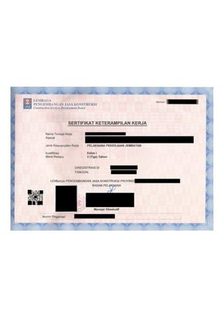 Jasa Sertifikasi Konstruksi. SKA. SKT. SBU. ISO. SKT MIGAS. | PDF