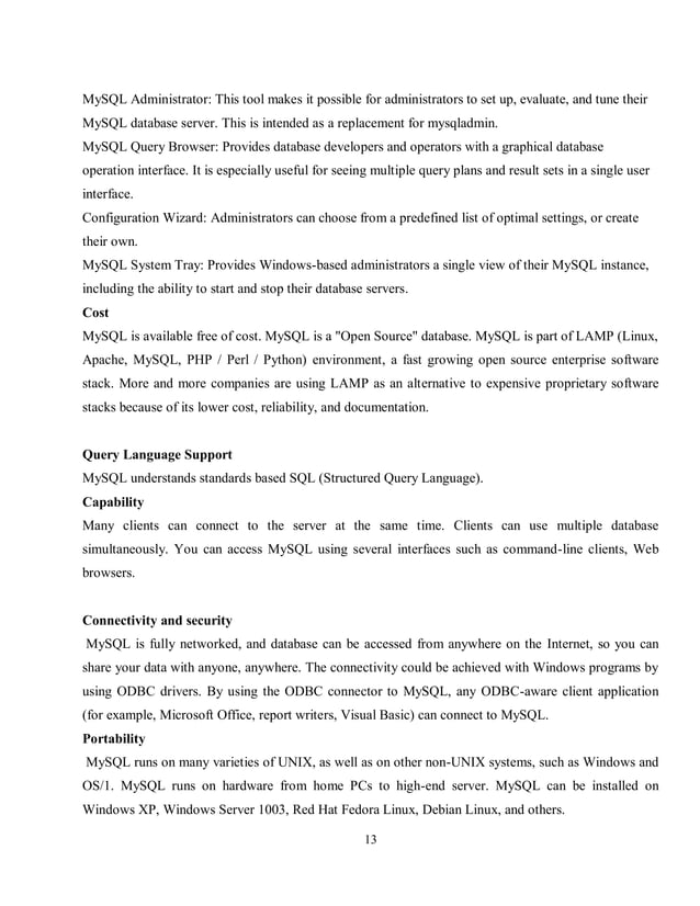 Attendance management system project report. | PDF | Databases ...