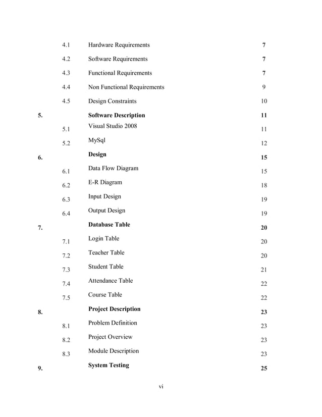 Attendance management system project report. | PDF | Databases ...