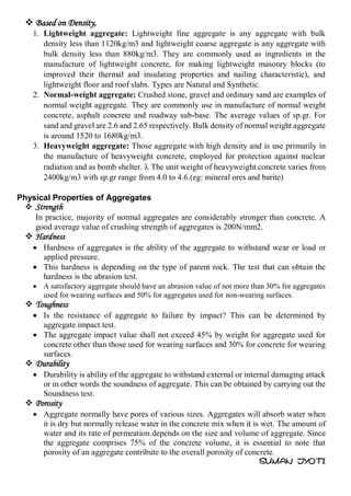 Aggregates, Types, Properties, Sources, Uses and its test by Suman ...