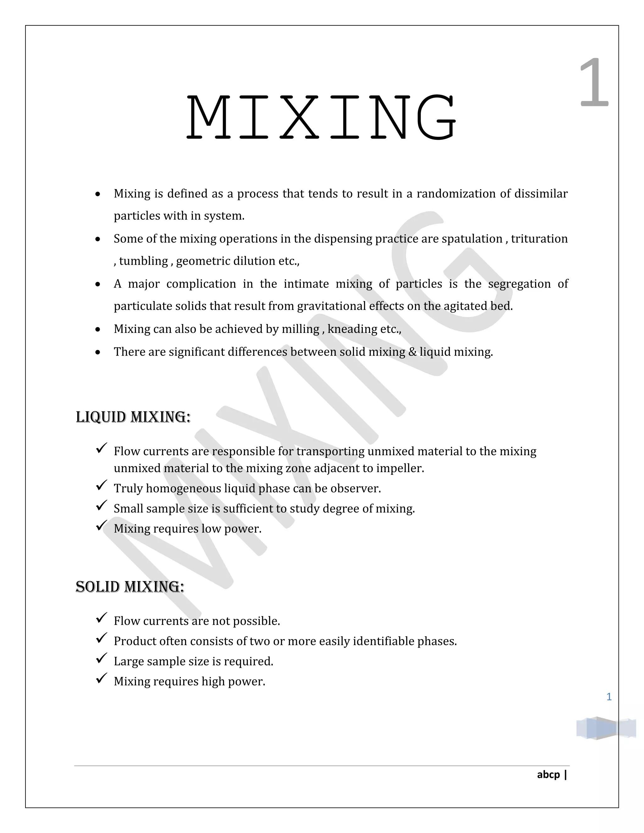 mixing | PDF