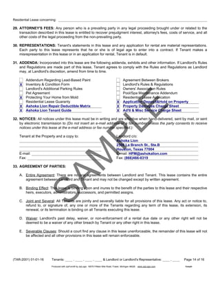 Sample Lease | PDF