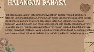 BMMB 1134 KETERAMPILAN BERBAHASA HALANGAN KOMUNIKASI | PDF