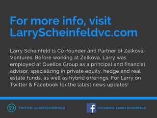 Larry Scheinfeld: In Venture Capitalism, Succession Matters | PPT