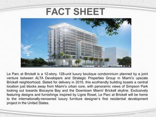 Le Parc Fact Sheet - Choose the perfect luxury condo & townhome for ...