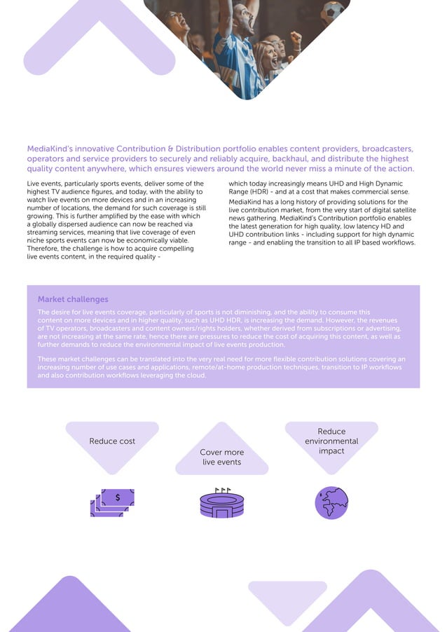 MediaKind’s Innovative Contribution Portfolio Solution Brochure | PDF