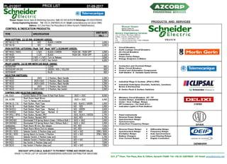 Price List-Azcorp Engineering Services Schneider Electric-Partner | PPT