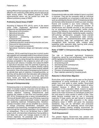 Supervised Agricultural Experience Programme (SAEP): A Veritable Tool ...