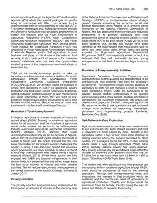 Supervised Agricultural Experience Programme (SAEP): A Veritable Tool ...