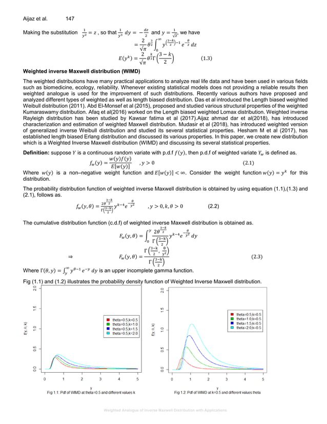 Weighted Analogue of Inverse Maxwell Distribution with Applications | PDF