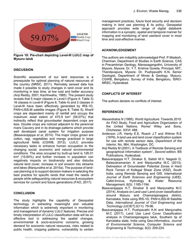 Assessment of Land Use Land Cover Classification through Geospatial ...