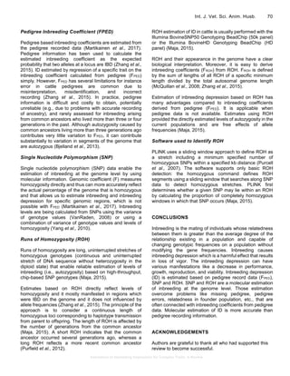 Estimation of Inbreeding Depression for Complex Traits: A Review | PDF