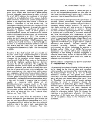 Generation Mean Analysis of Some Agronomic Traits in HB42xSabini Barley Cross | PDF