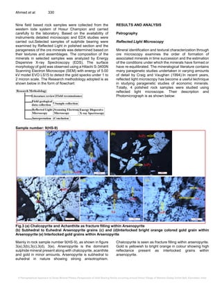 A Petrographical Approach to Study Mineral Phases Paragenesis of Gold ...