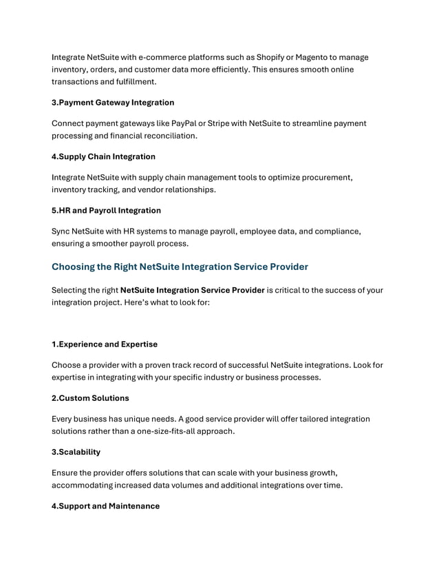 Netsuite Integration For Seamless Operations Pdf