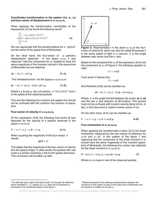 Euclidean Equivalent of Minkowski’s Space-Time Theory and the ...