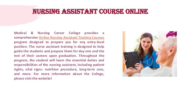 Certified Nurse Assistant Program | PPT