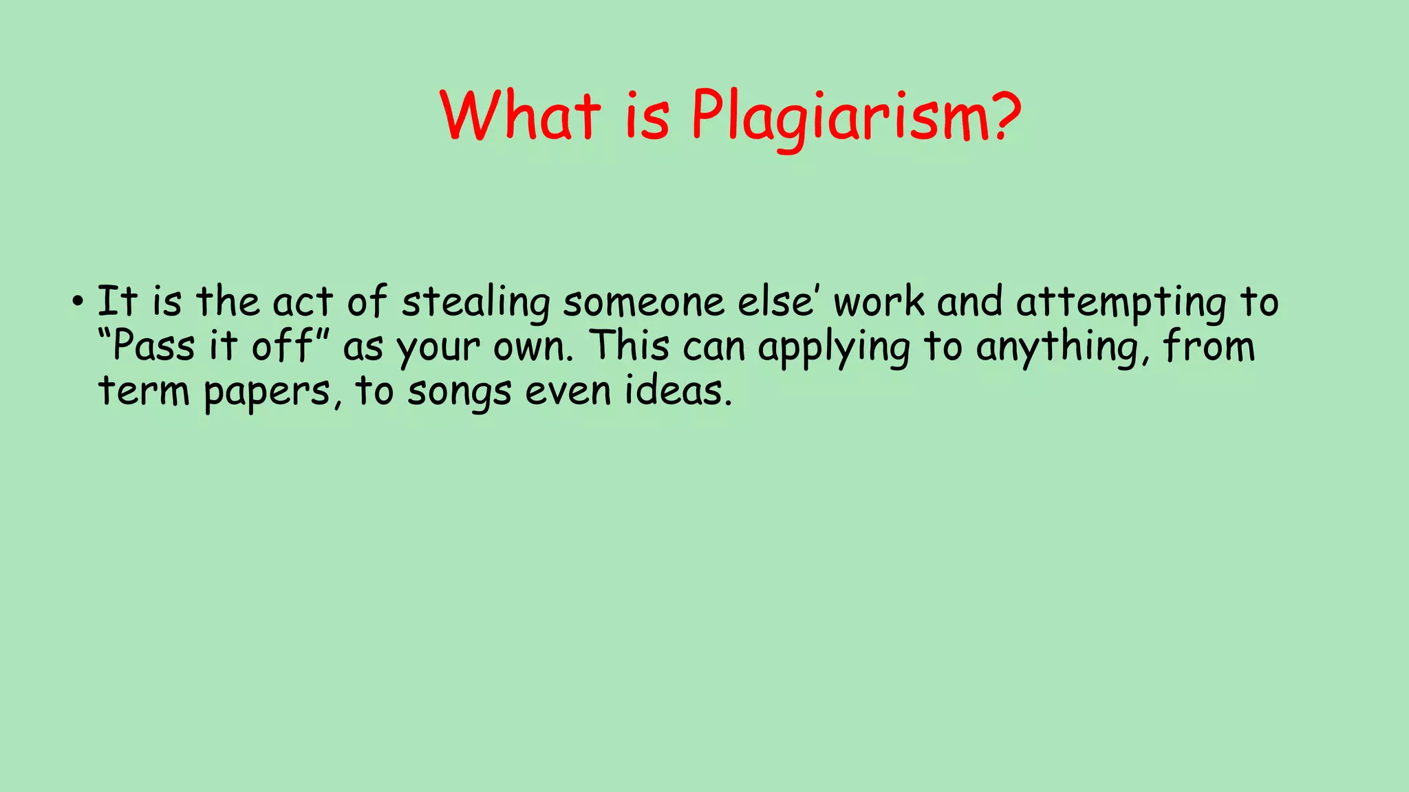 Plagiarism:-Types and Causes | PDF
