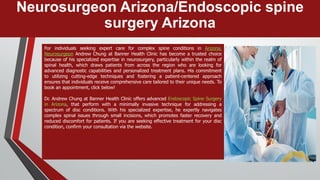 Banner Health Clinic offers in Phoenix advanced Spinal Endoscopy | PDF