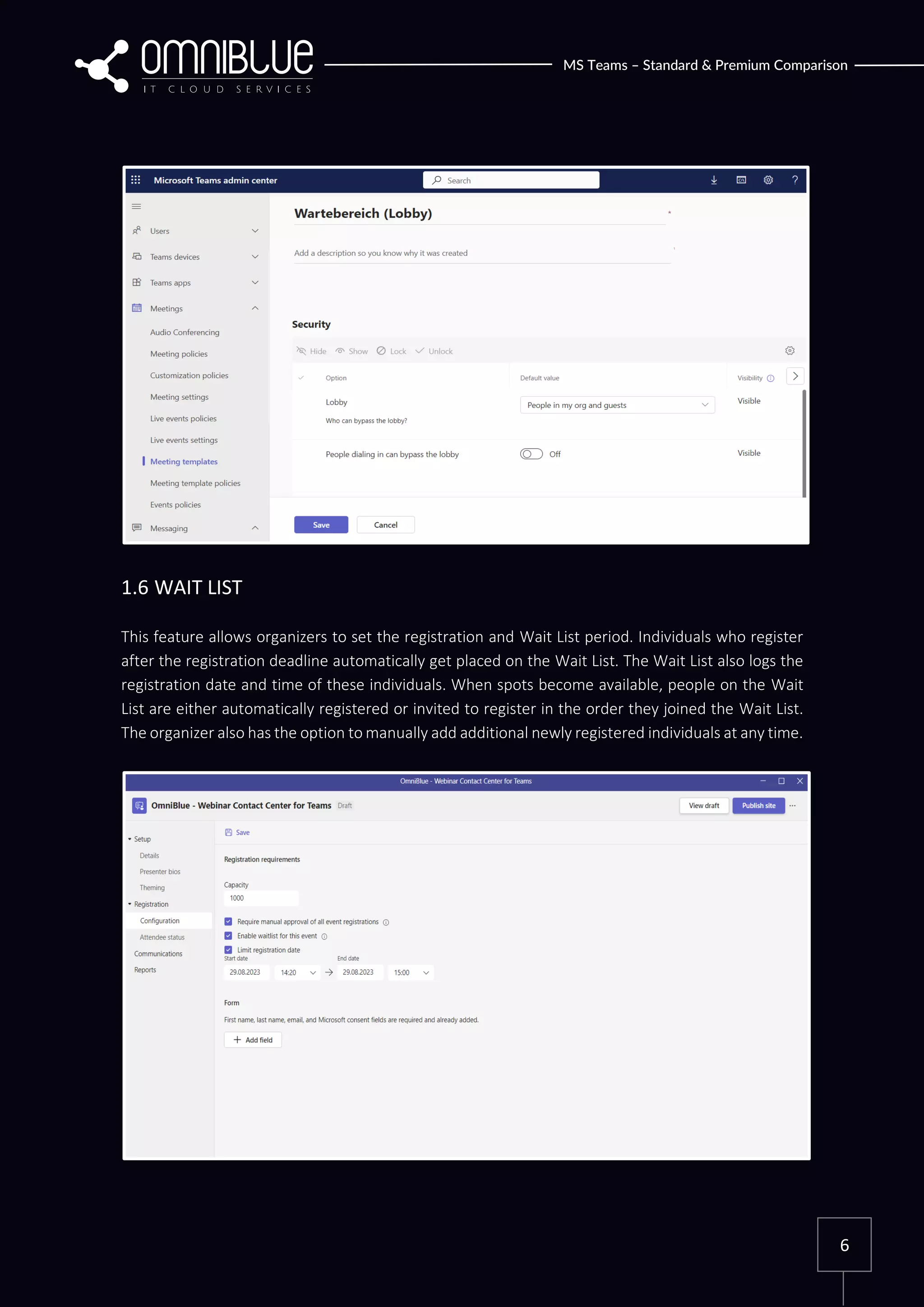 MS Teams Standard vs MS Teams Premium - Comparison Guide | PDF