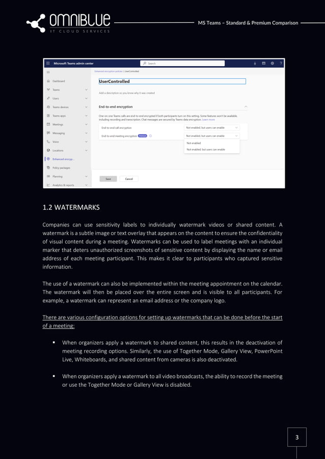 MS Teams Standard vs MS Teams Premium - Comparison Guide | PDF | Web ...