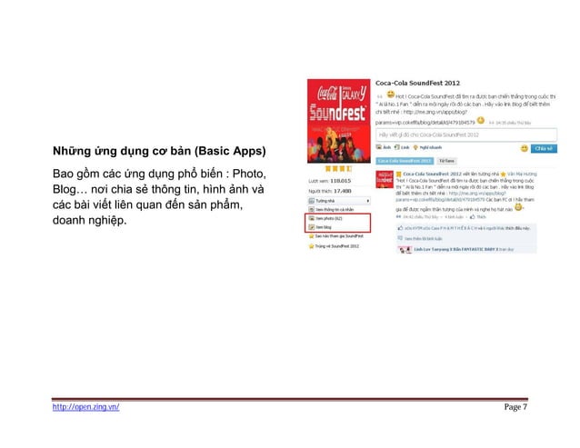 Check List Zing Me Fan page | PDF